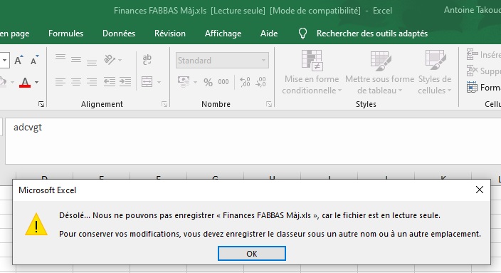 Ouverture systématique de tous mes classeurs excel en lecture seule | Microsoft Community Hub